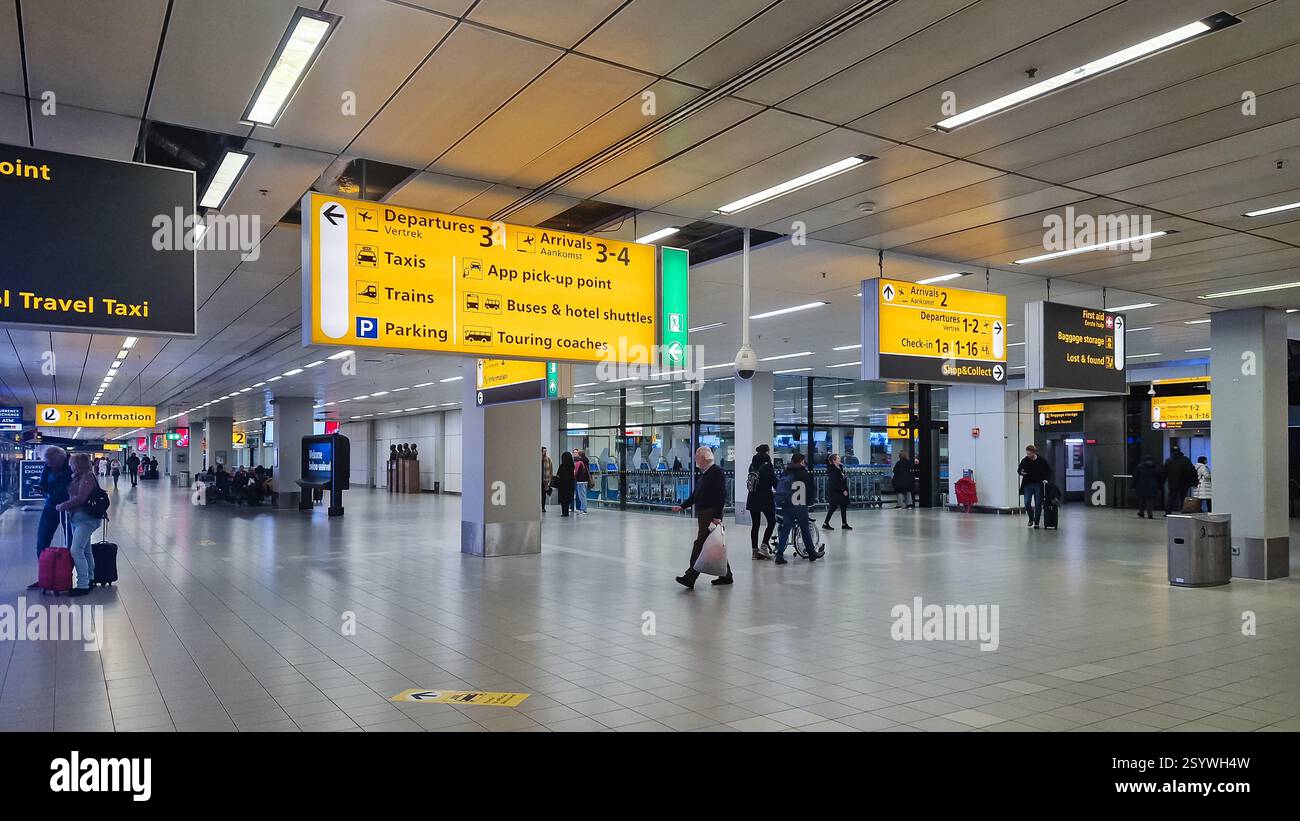 Amsterdam, Netherlands - December 3, 2024: Amsterdam Schiphol Airport ...