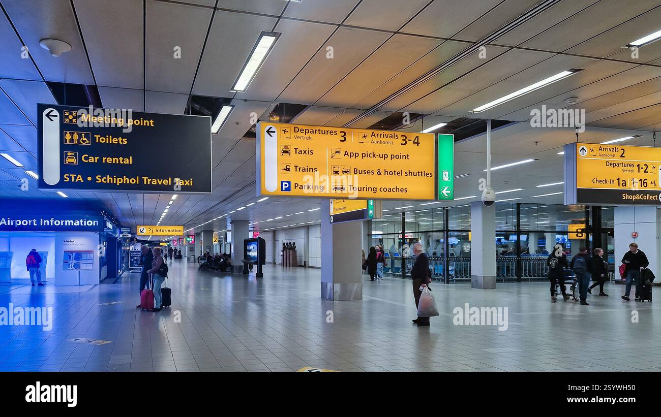 Amsterdam, Netherlands - December 3, 2024: Amsterdam Schiphol Airport ...