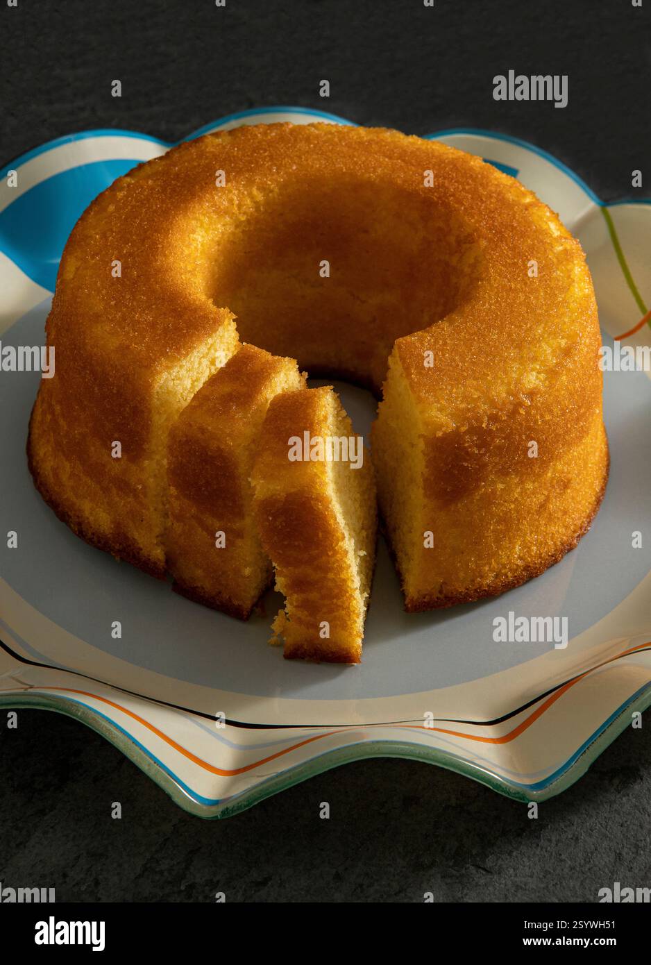 Fuba cake. Traditional Brazilian treats made of corn Stock Photo - Alamy
