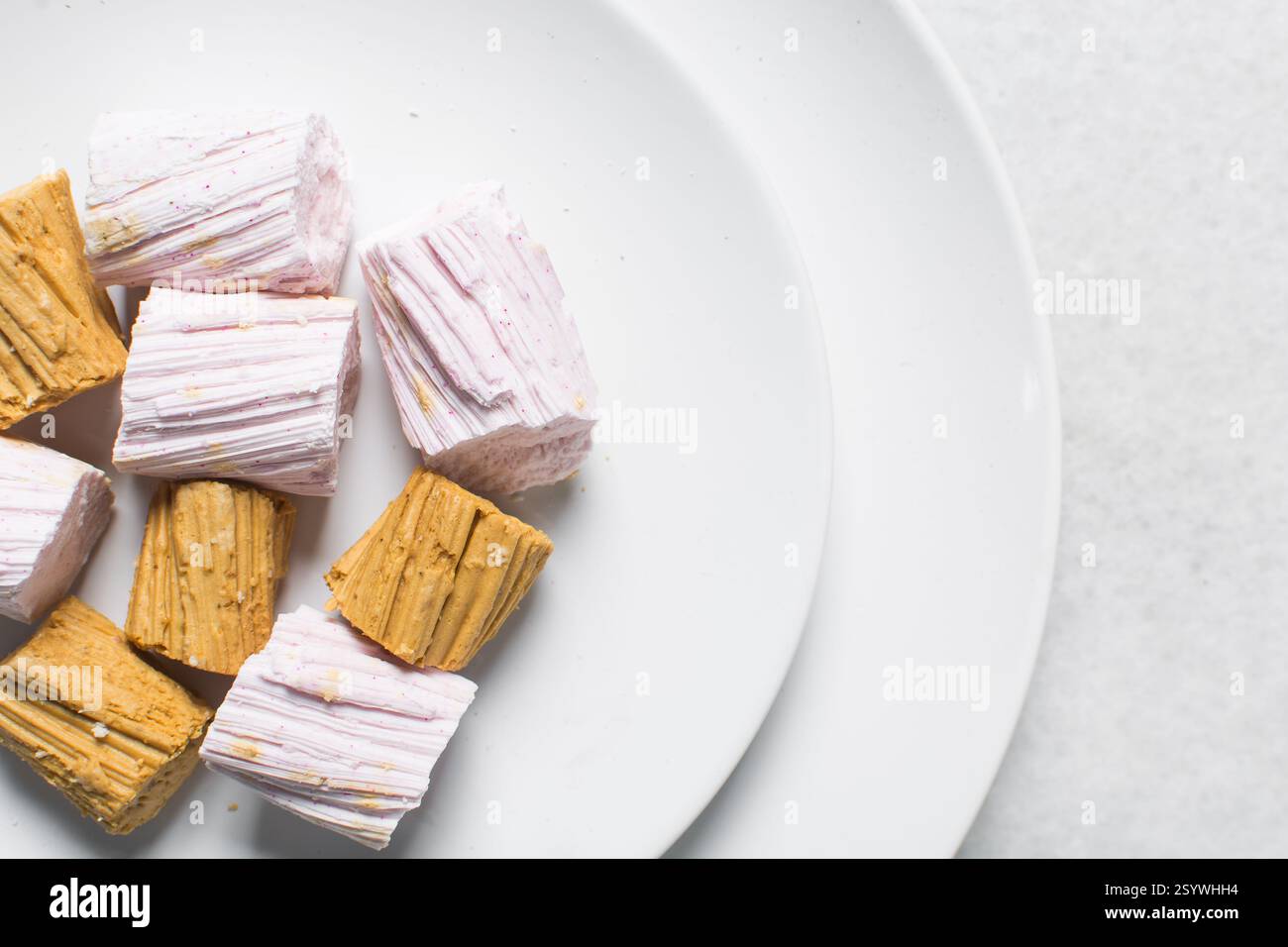 Overhead view of Nigerian Balewa candy, top view of hausa alewa candy ...