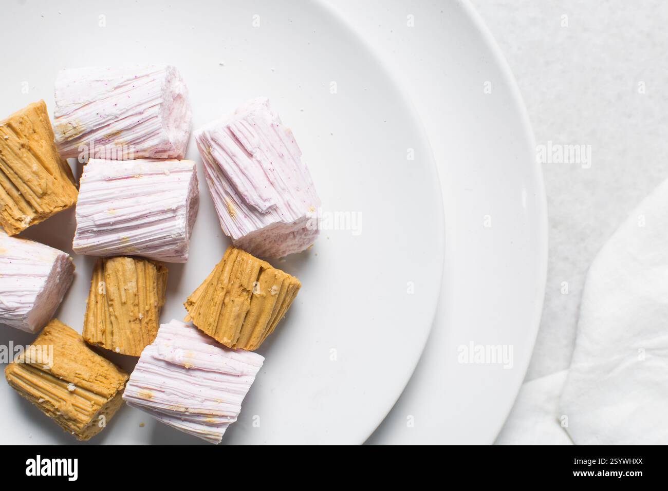 Overhead view of Nigerian Balewa candy, top view of hausa alewa candy ...