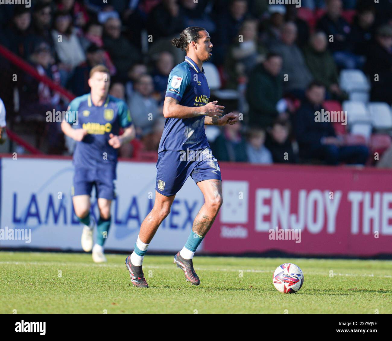 Nigel Lonwijk of Huddersfield Town on the ball during the Sky Bet ...
