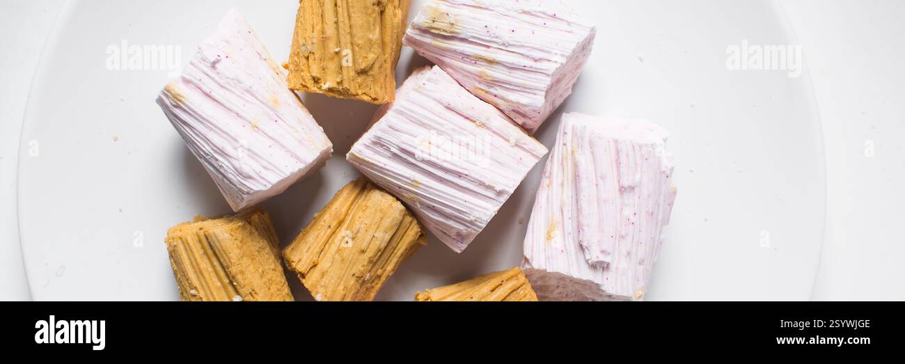 Overhead view of Nigerian Balewa candy, top view of hausa alewa candy ...