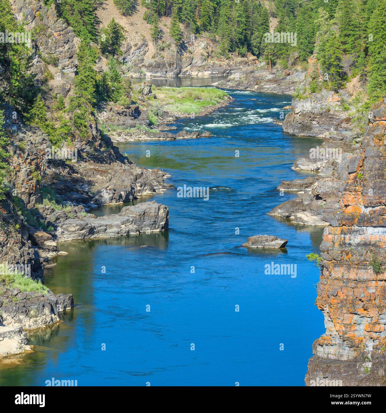 alberton gorge on the clark fork river near alberton, montana Stock ...