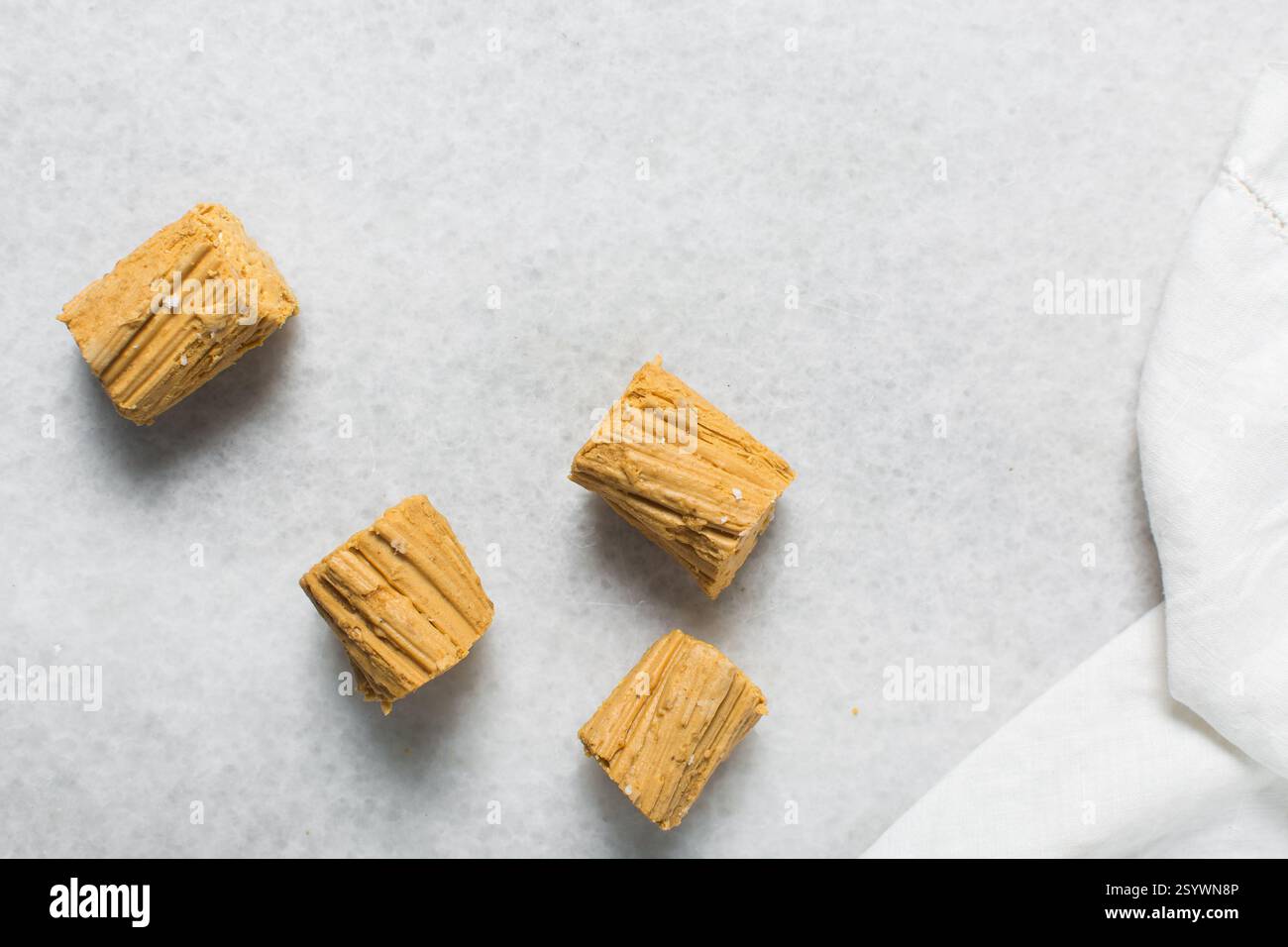 Overhead view of Nigerian Balewa candy, top view of hausa alewa candy ...