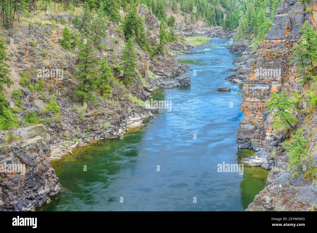 alberton gorge on the clark fork river near alberton, montana Stock ...