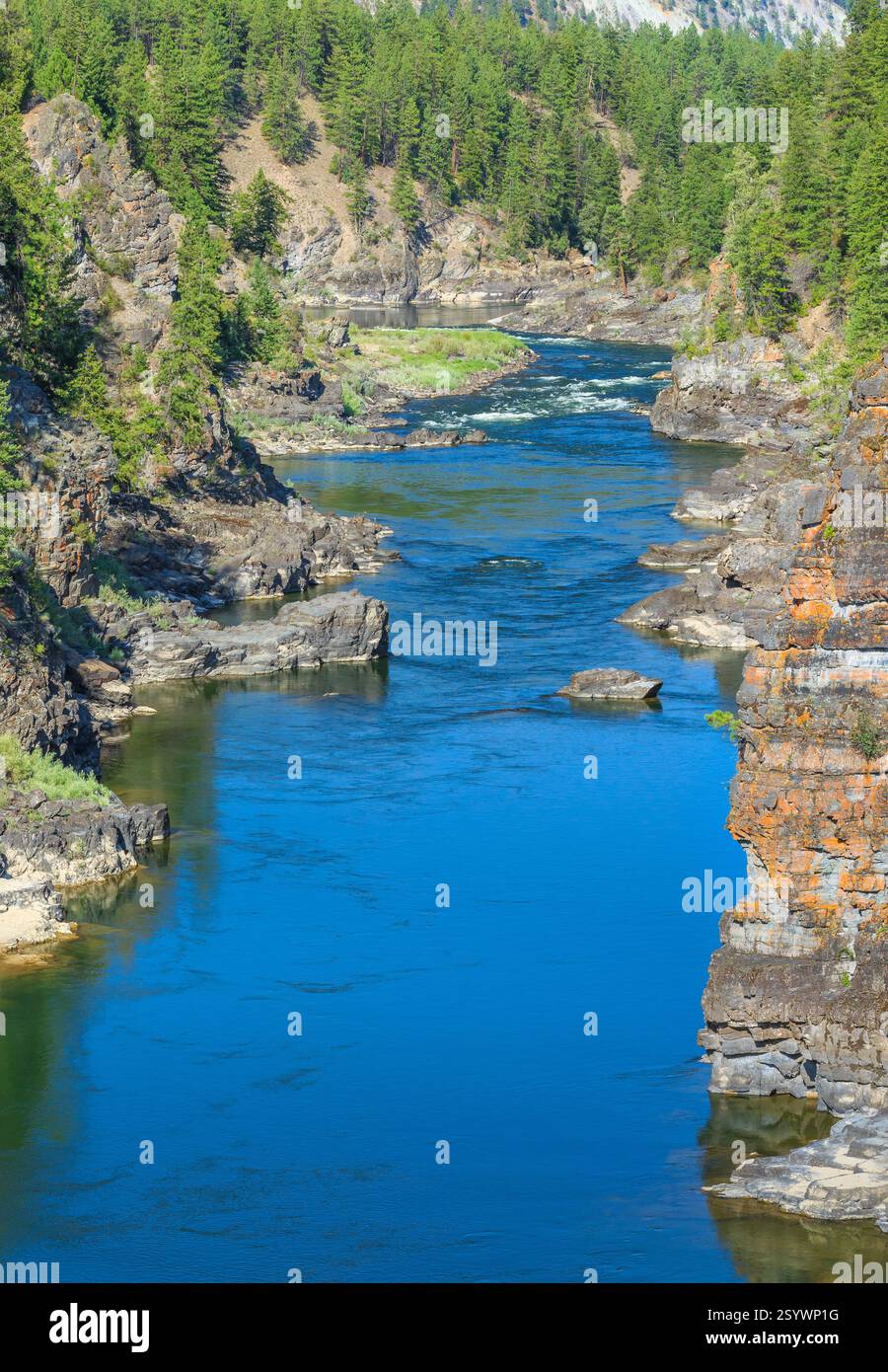 alberton gorge on the clark fork river near alberton, montana Stock ...