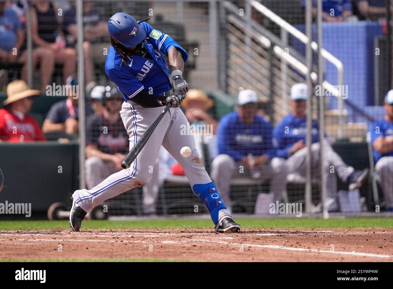 Toronto Blue Jays Chad Kuhl grounds into a force out to score a run in ...
