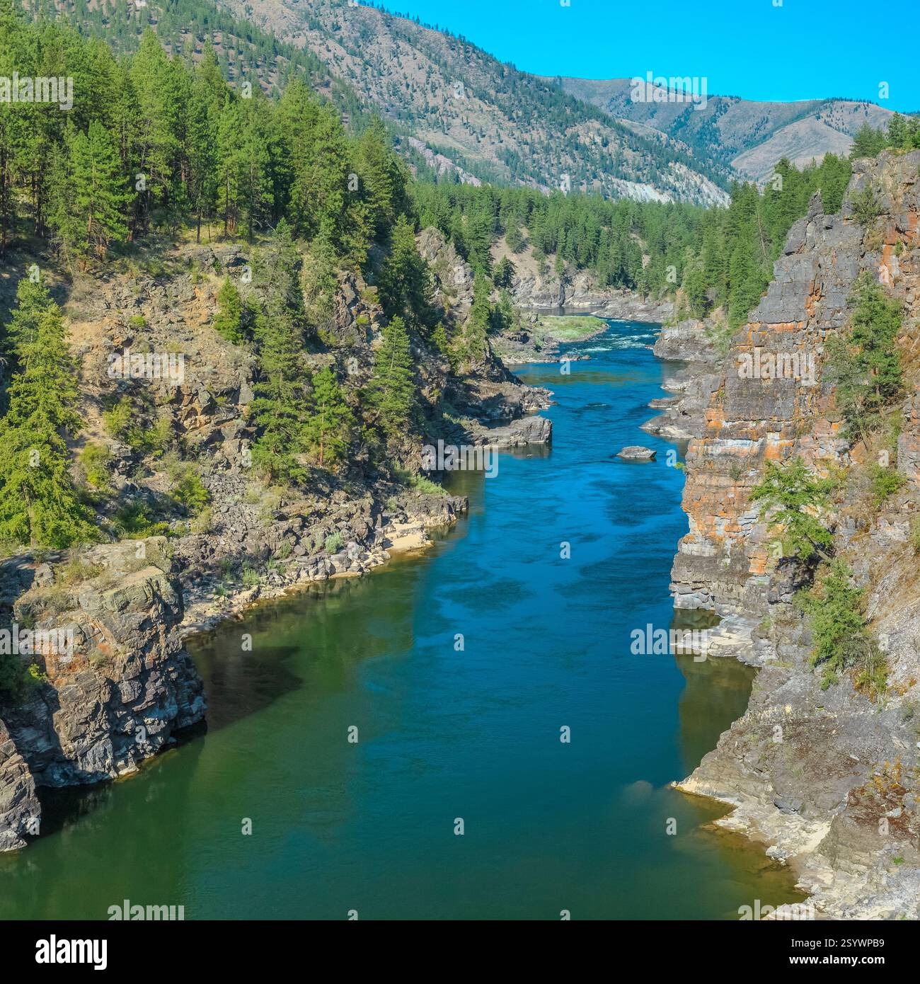 alberton gorge on the clark fork river near alberton, montana Stock ...