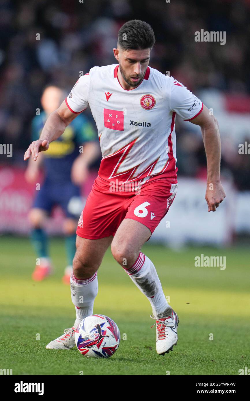 Dan Sweeney of Stevenage during the Sky Bet League 1 match Stevenage vs ...