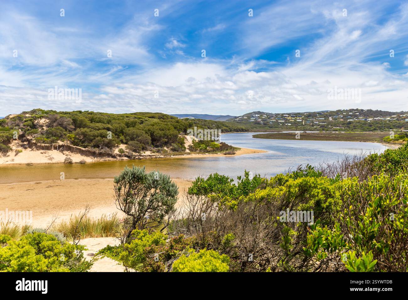 Discover a tranquil river winding through lush greenery along the Great ...