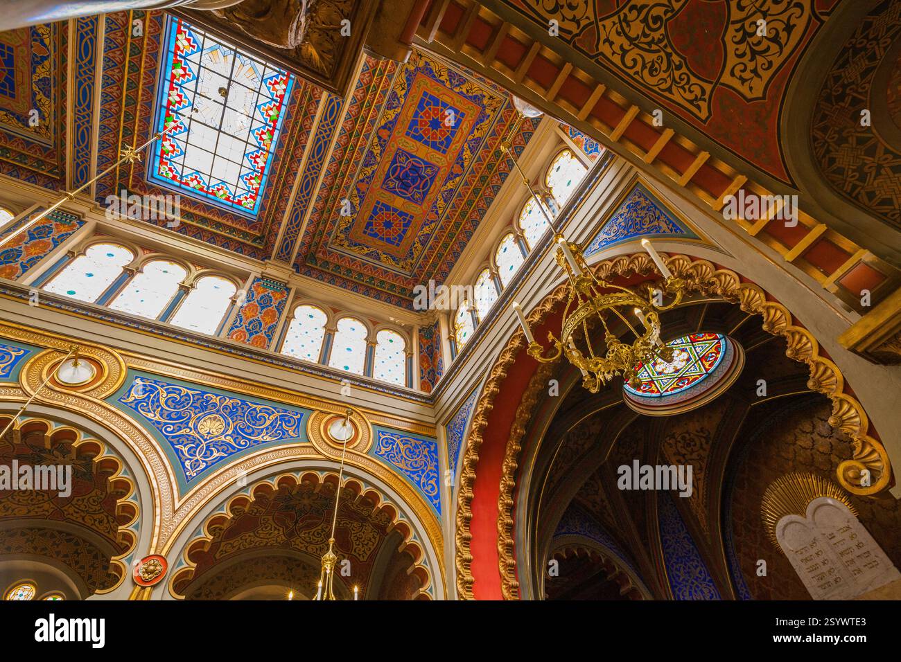 A captivating interior view of a synagogue showcasing its ornate ...