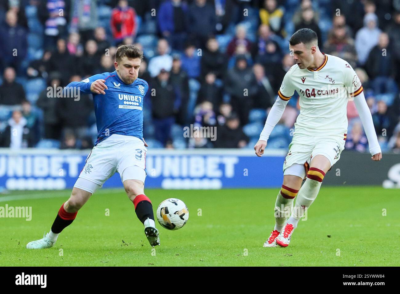 Glasgow, UK. 1st Mar, 2025. Rangers FC played Motherwell Fc at Ibrox ...