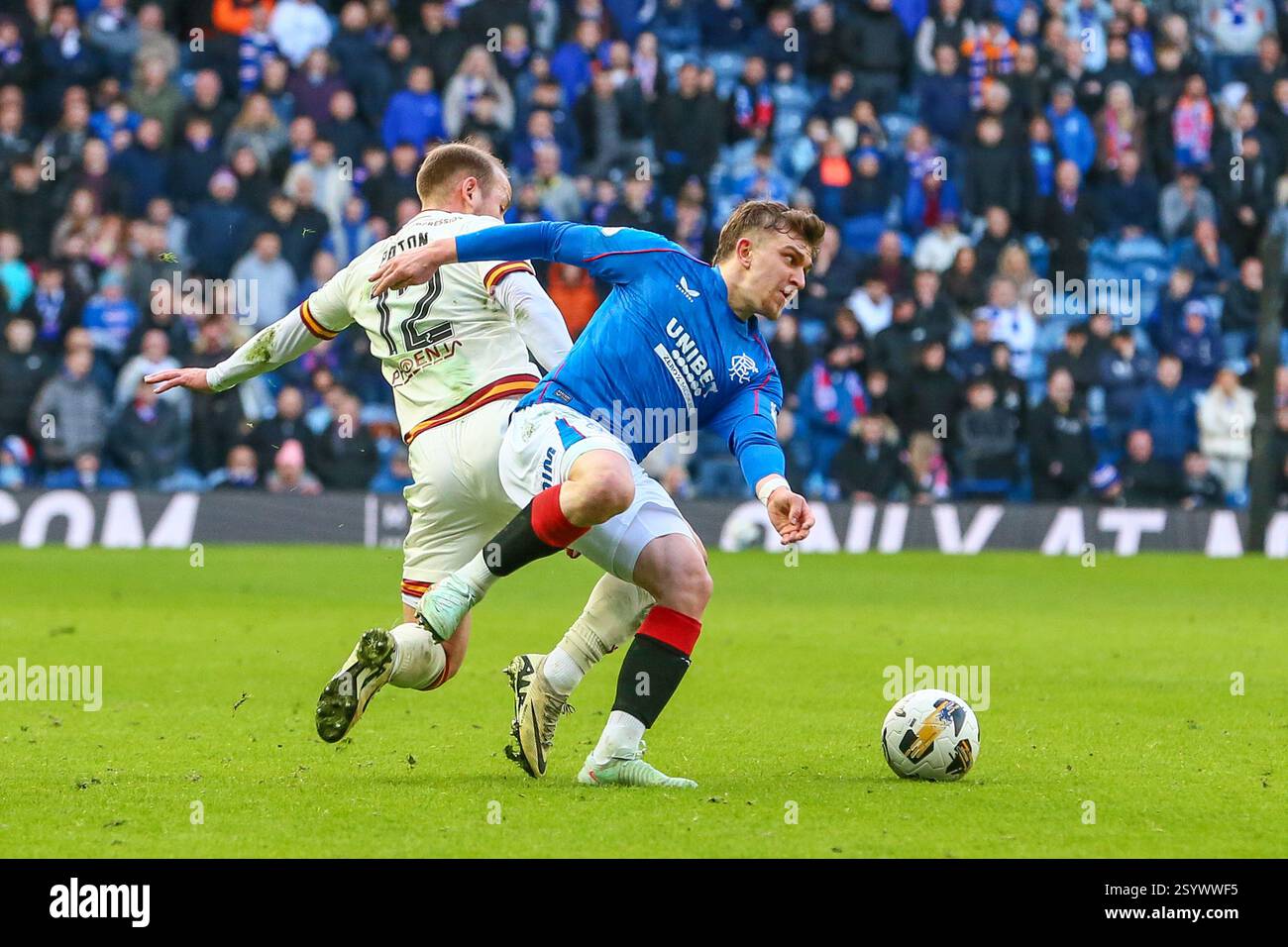 1 March 2025. Glasgow, UK. RAngers FC played Motherwell Fcc at Ibrox ...