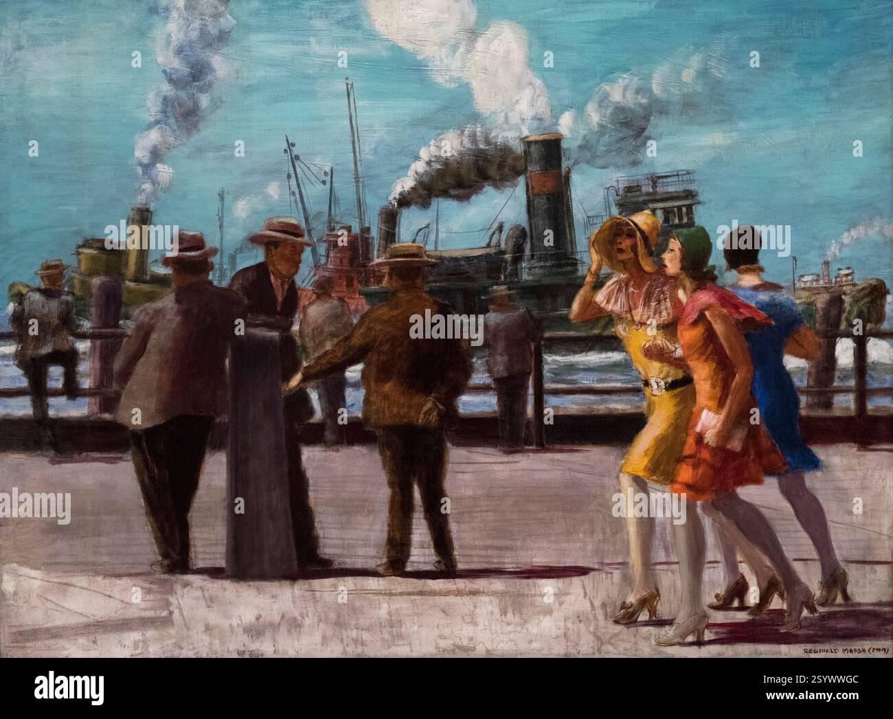 Reginald Marsh, (1898-1954), The Park of "The Battery", ca. 1926 Stock ...