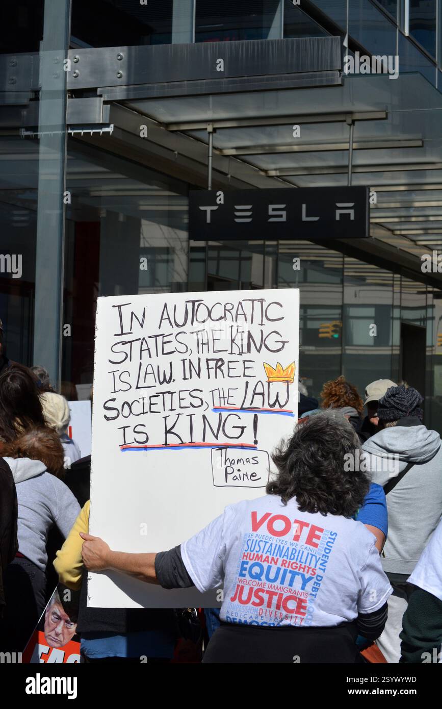 Protest against Elon Musk and DOGE cuts to government spending in front ...