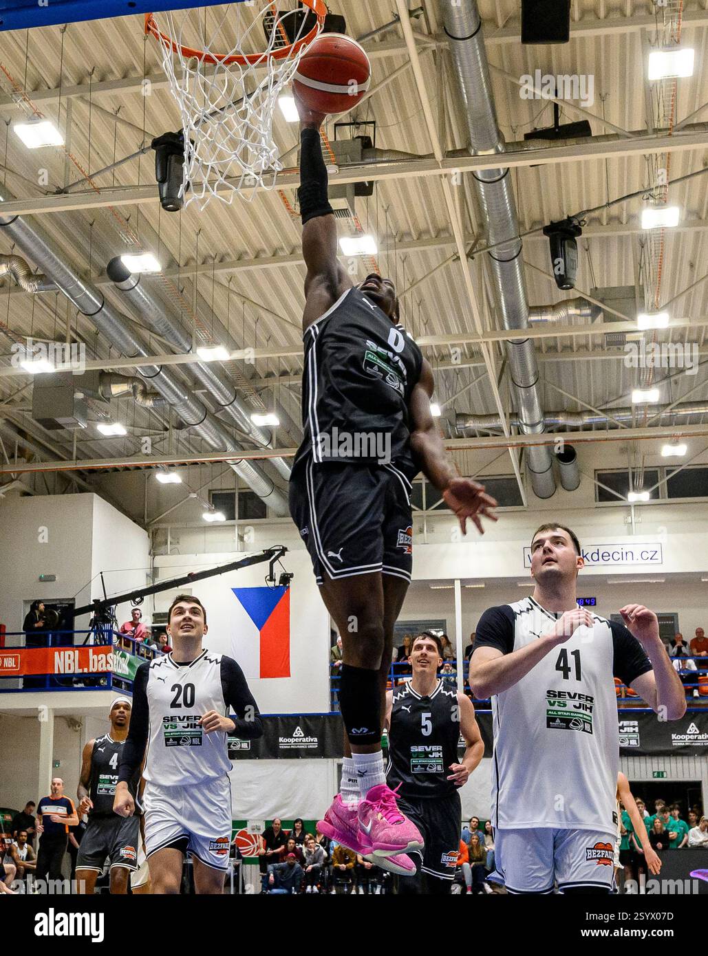 Decin, Czech Republic. 01st Mar, 2025. Czech National Basketball League ...