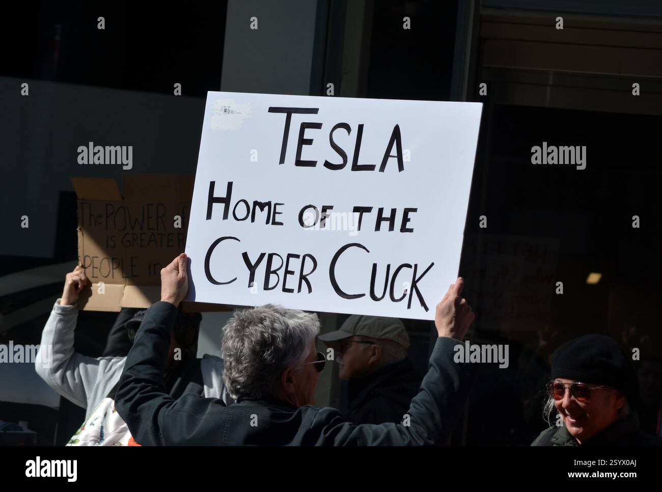 Protest against Elon Musk and DOGE cuts to government spending in front ...