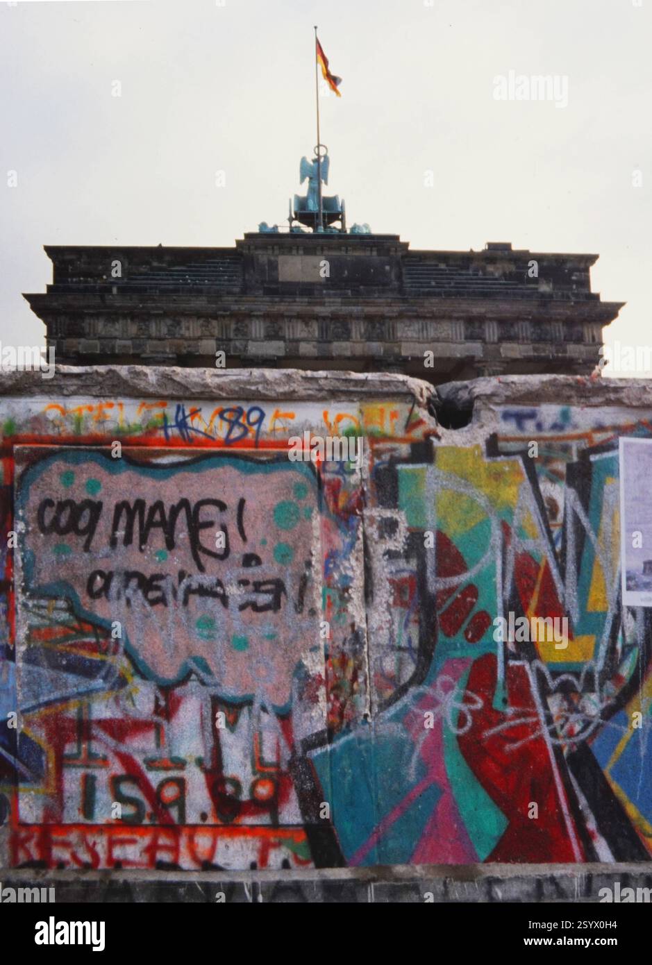 Berliner Mauer DEU, 20240101, Aufnahme Berlin,1989 Berliner Mauer ...