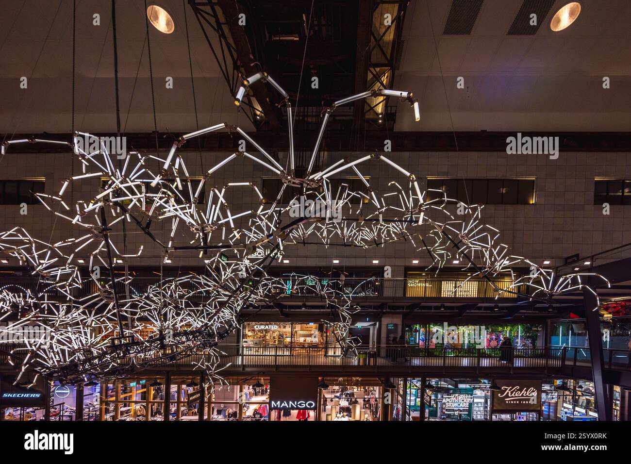 ‘Spider’ light installation by Groupe LAPS in Turbine Hall B during ...