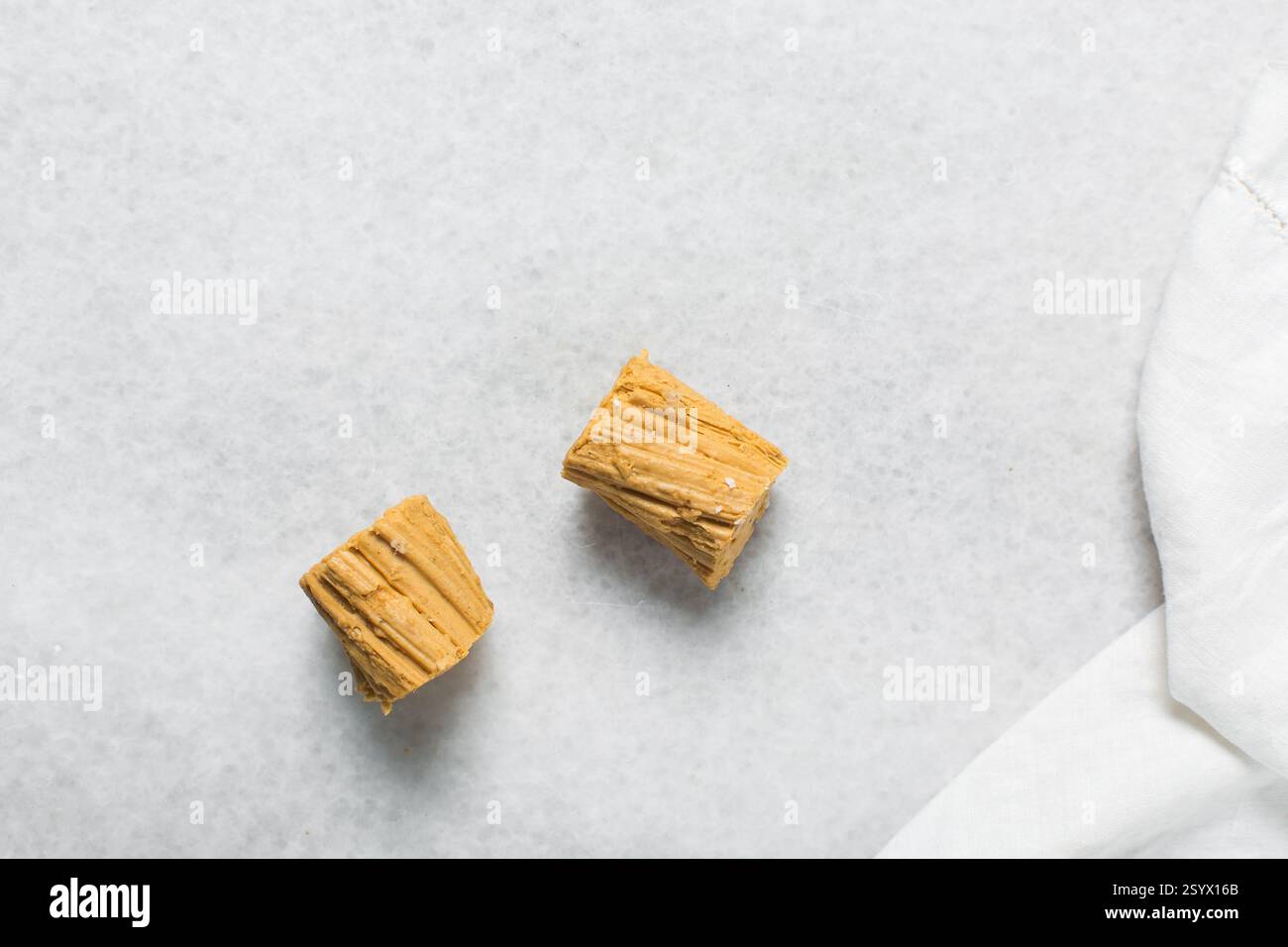 Overhead view of Nigerian Balewa candy, top view of hausa alewa candy ...