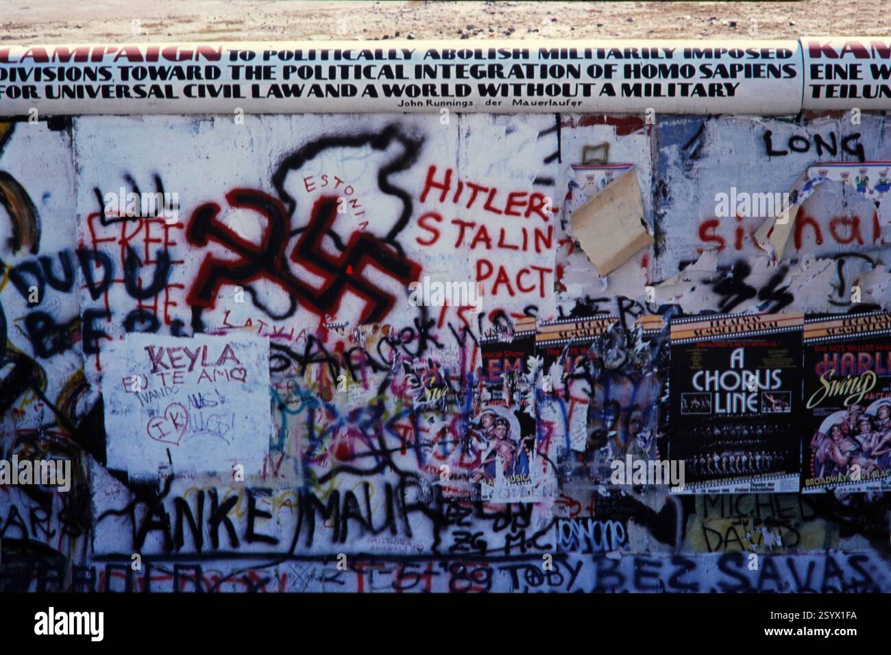 Berliner Mauer DEU, 20240101, Aufnahme Berlin,1989 Berliner Mauer ...