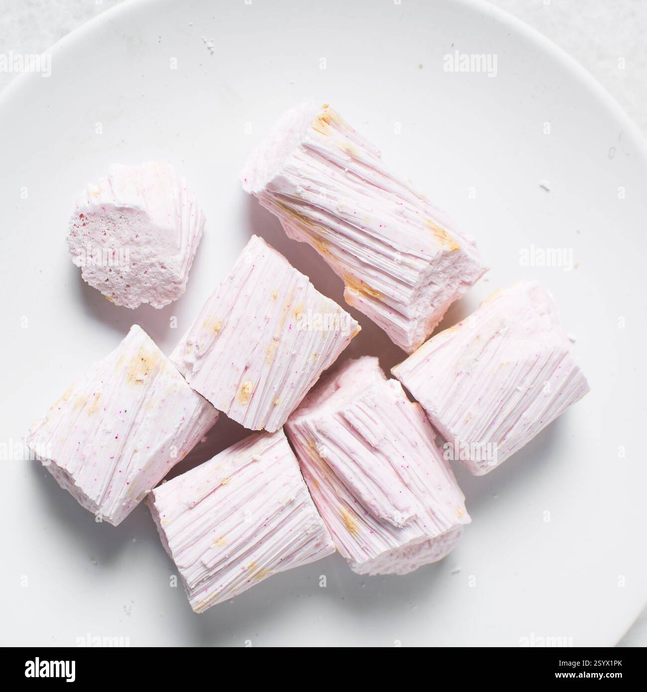 Overhead view of Nigerian Balewa candy, top view of hausa alewa candy ...