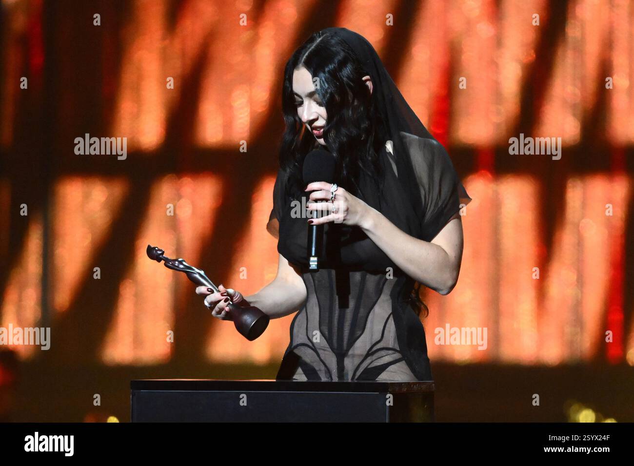 London, UK. 1 March 2025. Charlie XCX after winning the Song of the ...