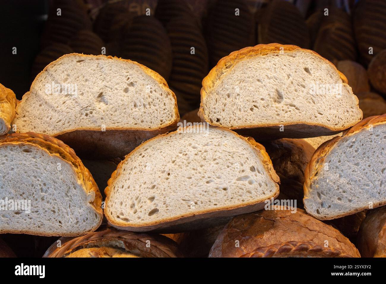 Traditional Turkish style made bread loaf Stock Photo - Alamy