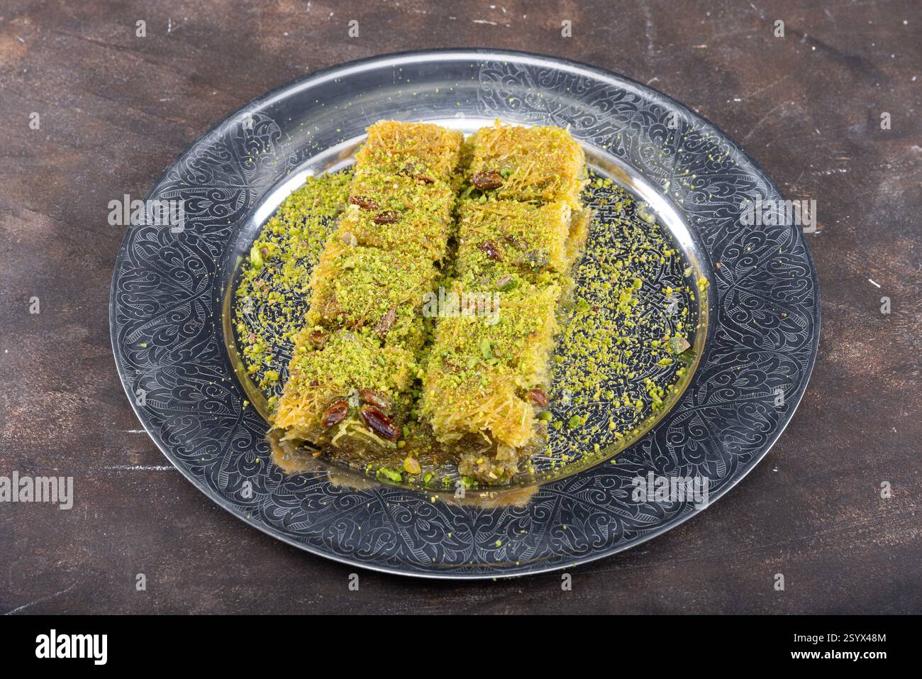 Delicious turkish dessert antep kadayif. Traditional turkish kadayif ...