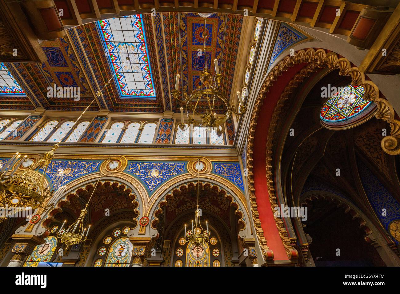 A captivating interior view of a synagogue showcasing its ornate ...