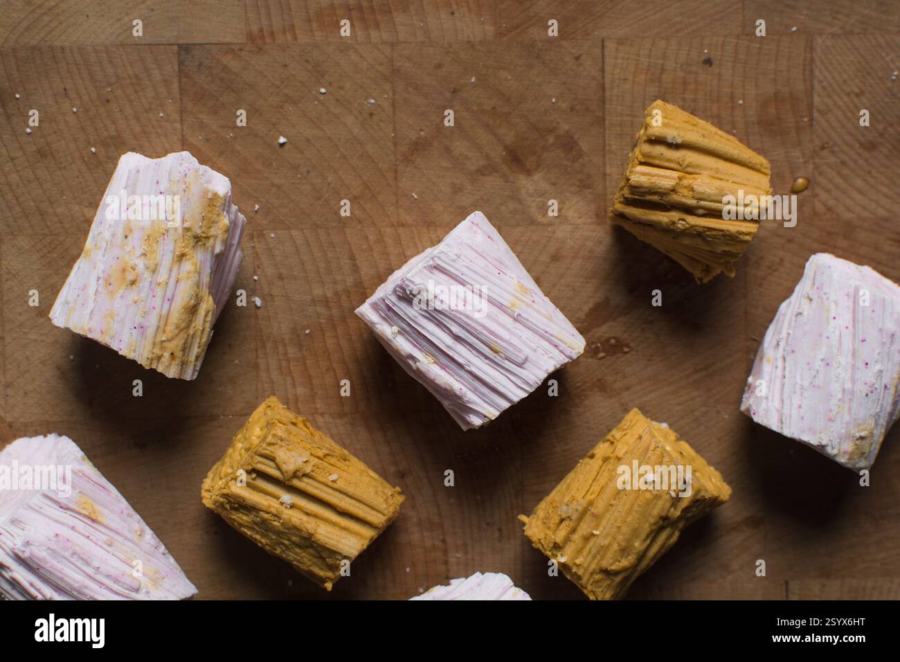 Overhead view of Nigerian Balewa candy, top view of hausa alewa candy ...