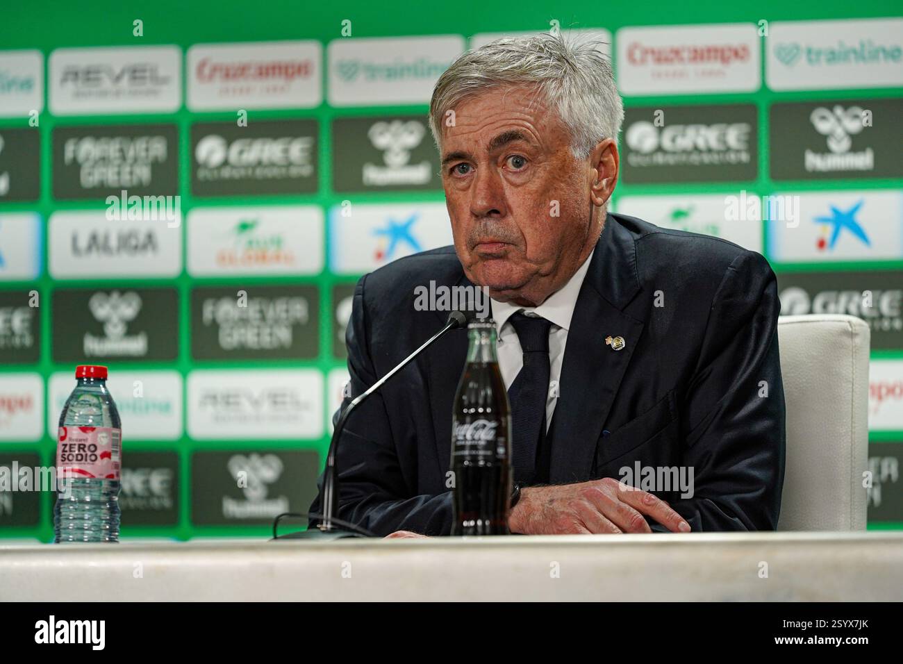 Carlo Ancelotti (Real Madrid coach) at the press conference of LaLiga ...