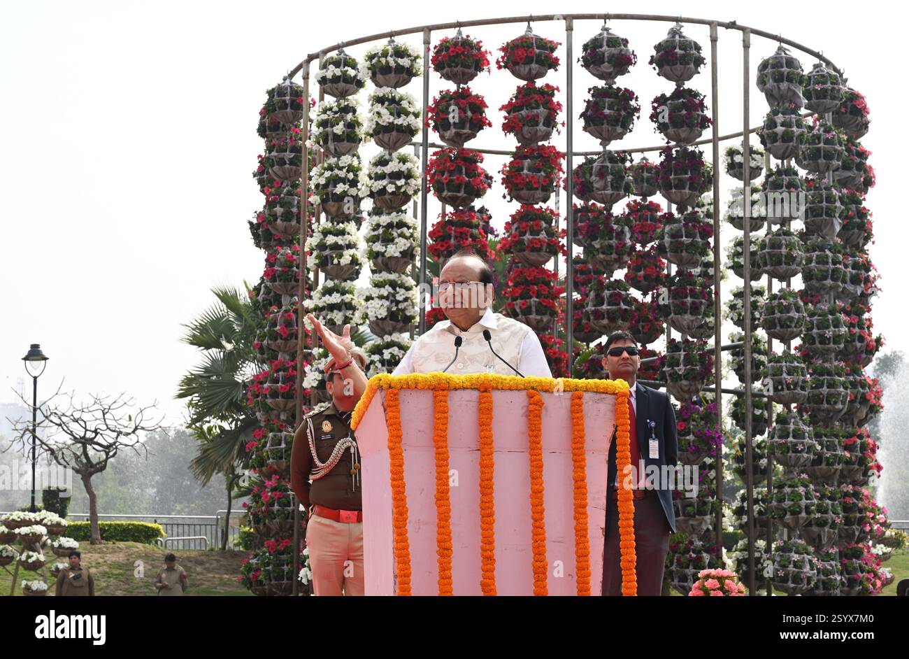 NEW DELHI, INDIA - MARCH 1: Lt. Governor Delhi Vinai Kumar Saxena with ...
