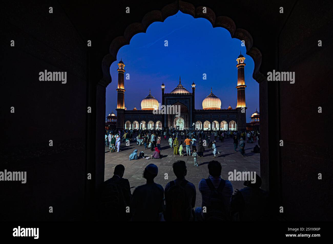 NEW DELHI, INDIA - MARCH 1: Lights and decoration over the Delhi iconic ...