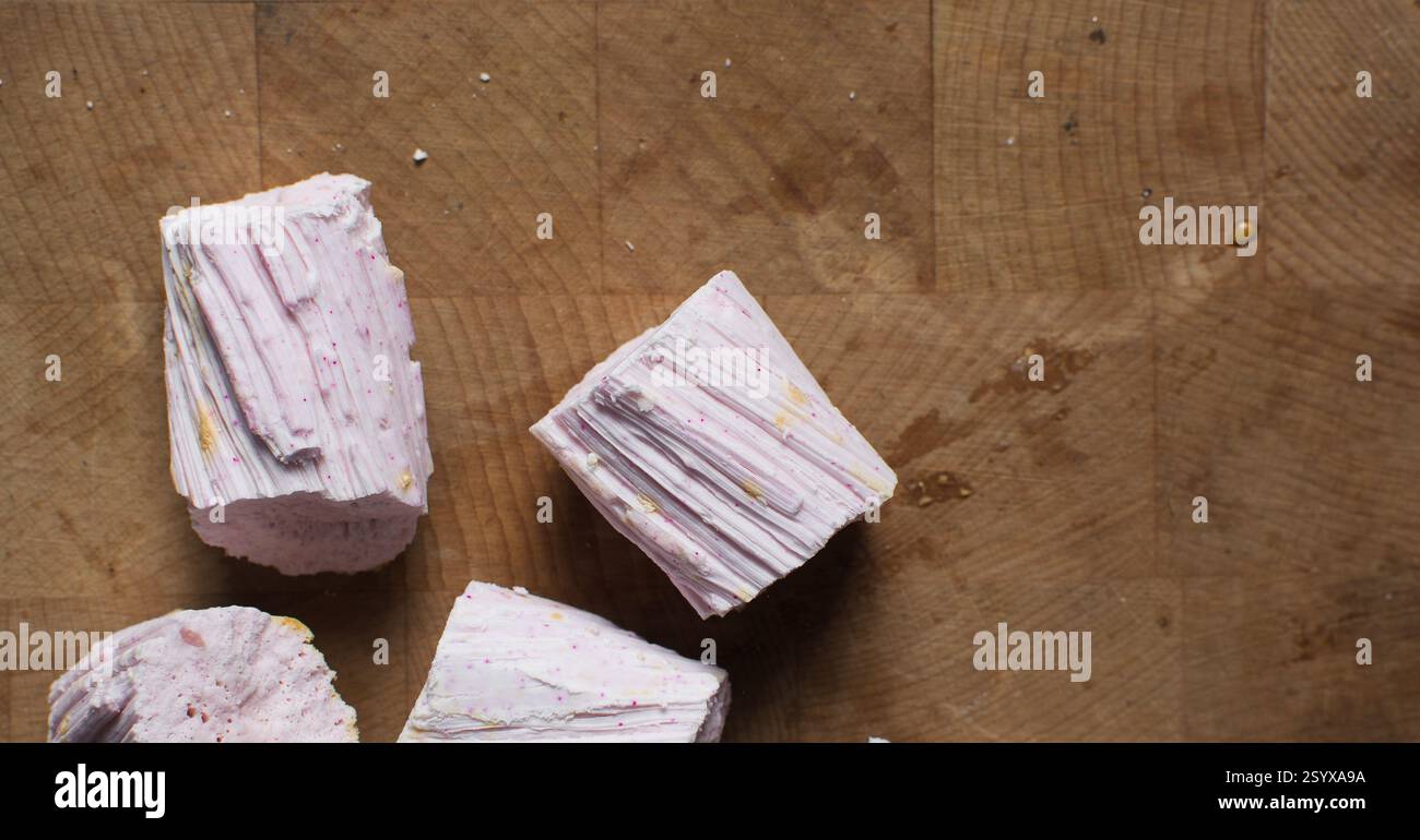 Overhead view of Nigerian Balewa candy, top view of hausa alewa candy ...