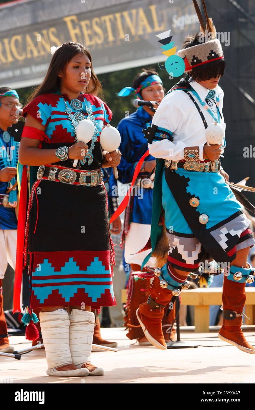 Navajo Nation performers dance at the First Americans Festival on the National Mall to celebrate ...