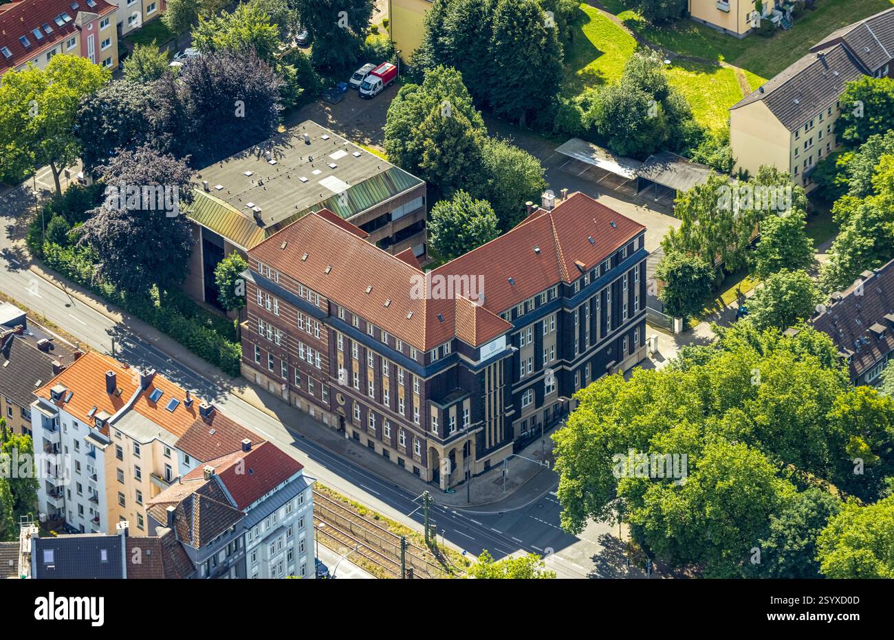 Aerial view, e-port-Dortmund, office building and competence center for ...