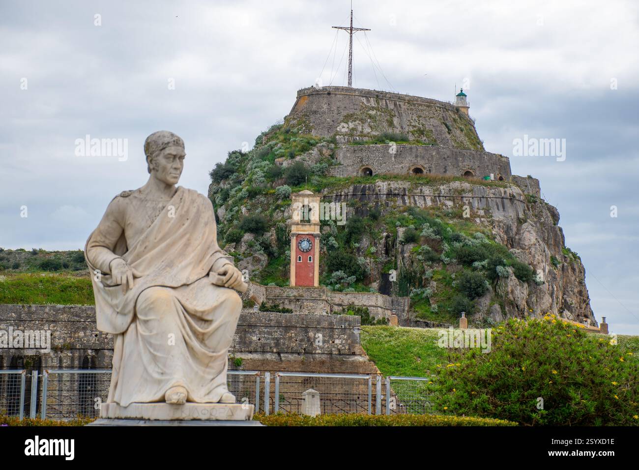 corfu, corfu, Greece. February 16, 2025: Statue of Ioannis Kapodistrias ...