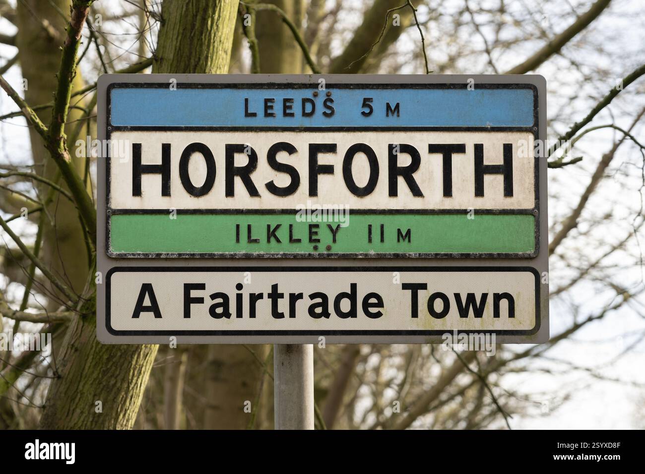 Horsforth, Leeds, West Yorkshire sign Stock Photo - Alamy
