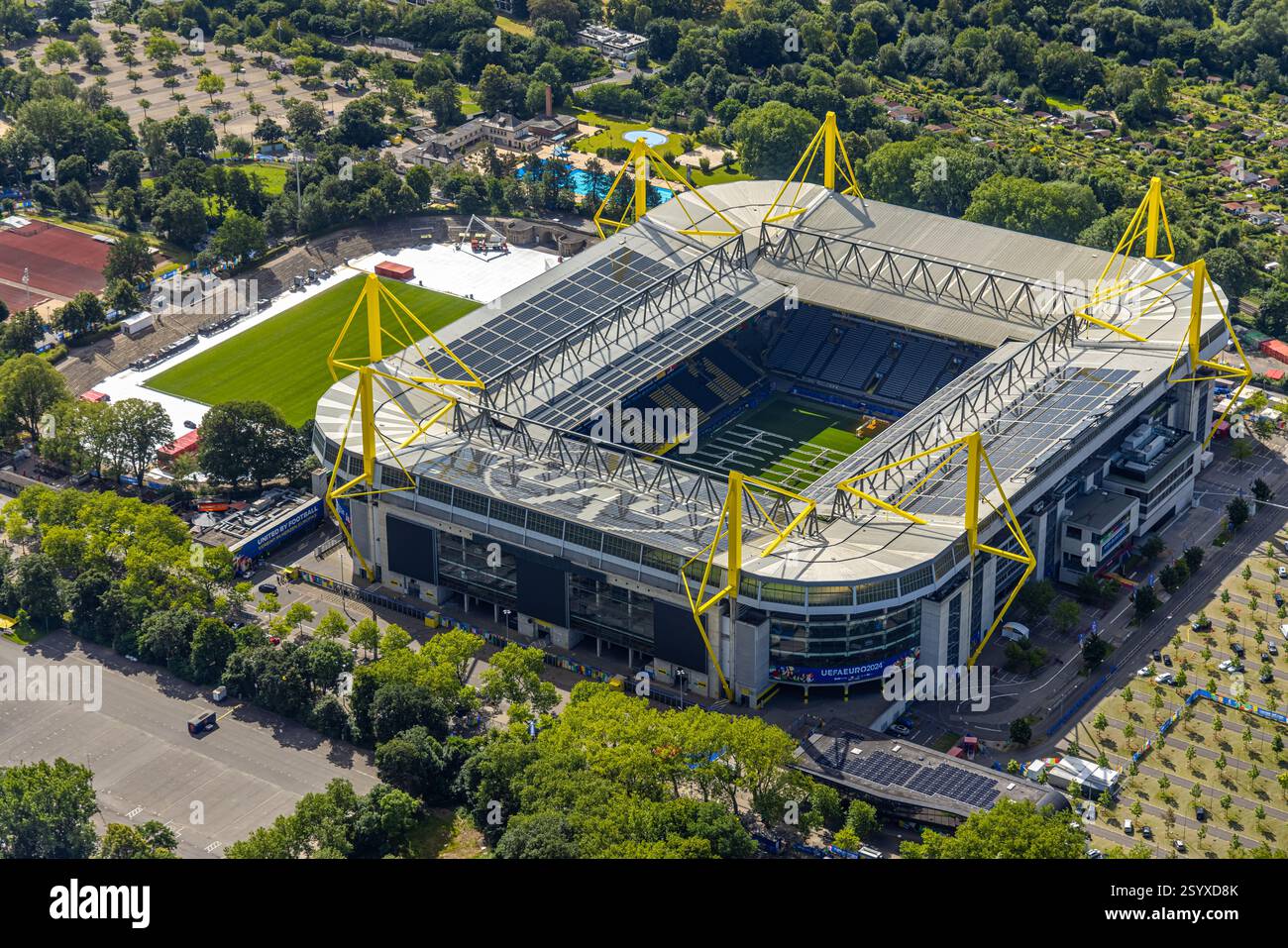 Aerial view, Signal Iduna Park, also known as Westfalenstadion ...