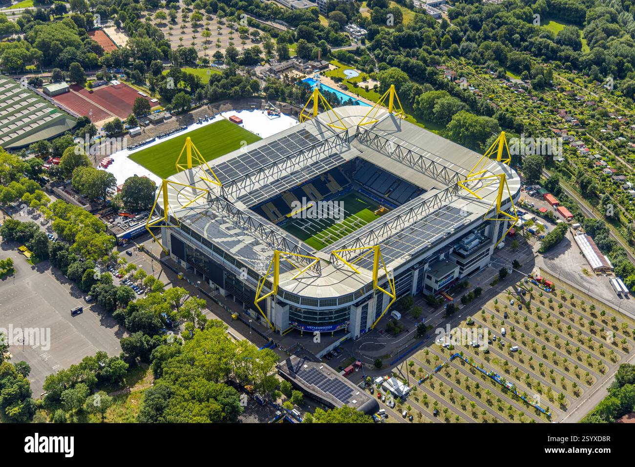 Aerial view, Signal Iduna Park, also known as Westfalenstadion ...