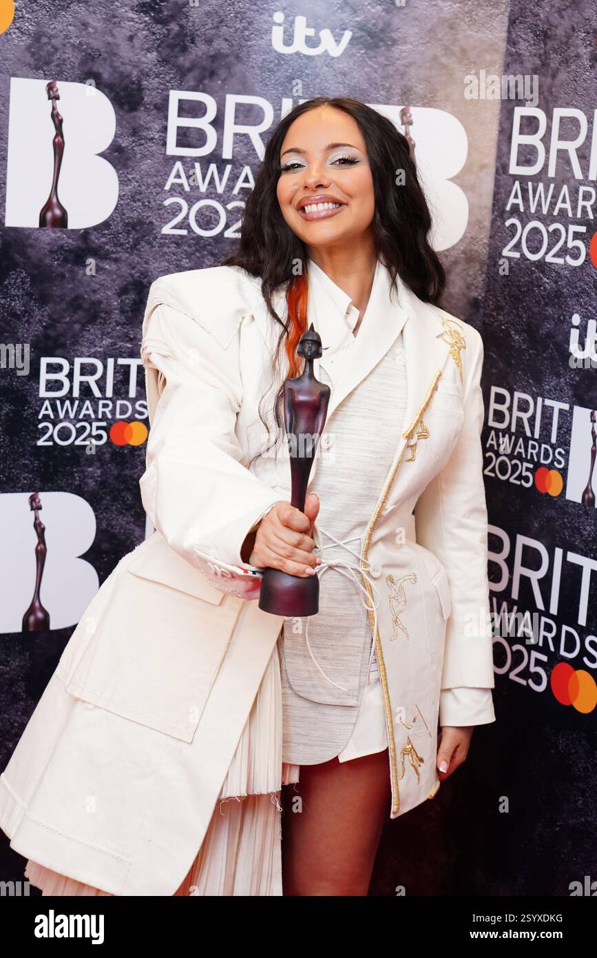Jade Thirlwall after winning the Best Pop Act award during The BRIT ...