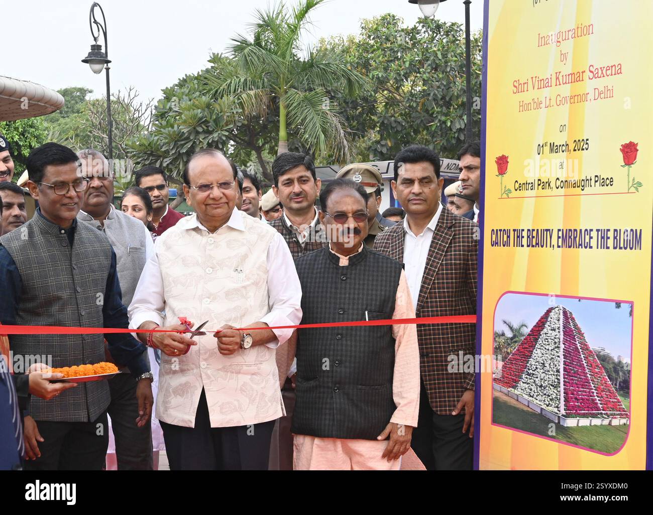 NEW DELHI, INDIA - MARCH 1: Lt. Governor Delhi Vinai Kumar Saxena with ...