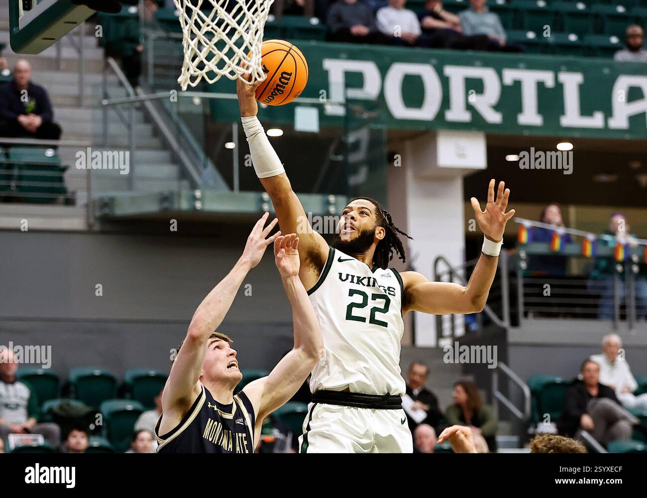 February 27, 2025: Portland State Vikings forward Isaiah Johnson (22 ...