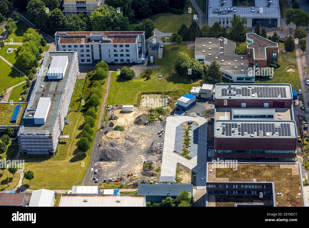 Aerial view, TU Technical University Dortmund TZDO Technology Center ...