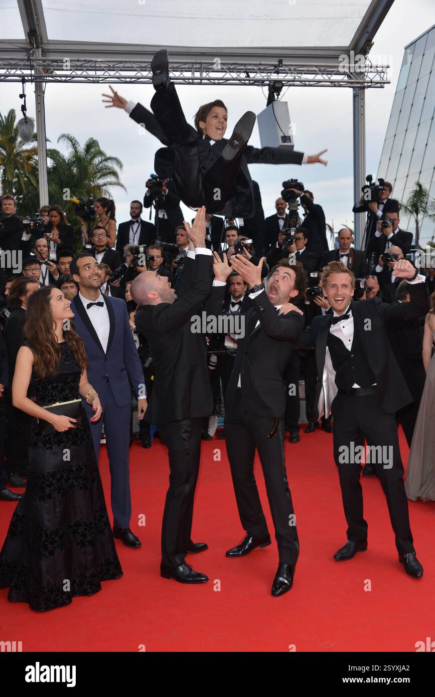 CANNES, FRANCE - MAY 16: CANNES, FRANCE - MAY 16: Tarek Boudali, Enzo ...