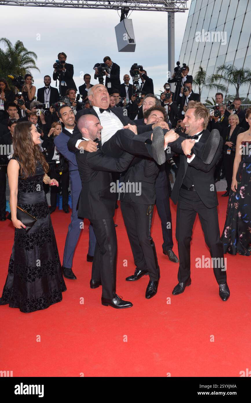 CANNES, FRANCE - MAY 16: CANNES, FRANCE - MAY 16: Tarek Boudali, Enzo ...