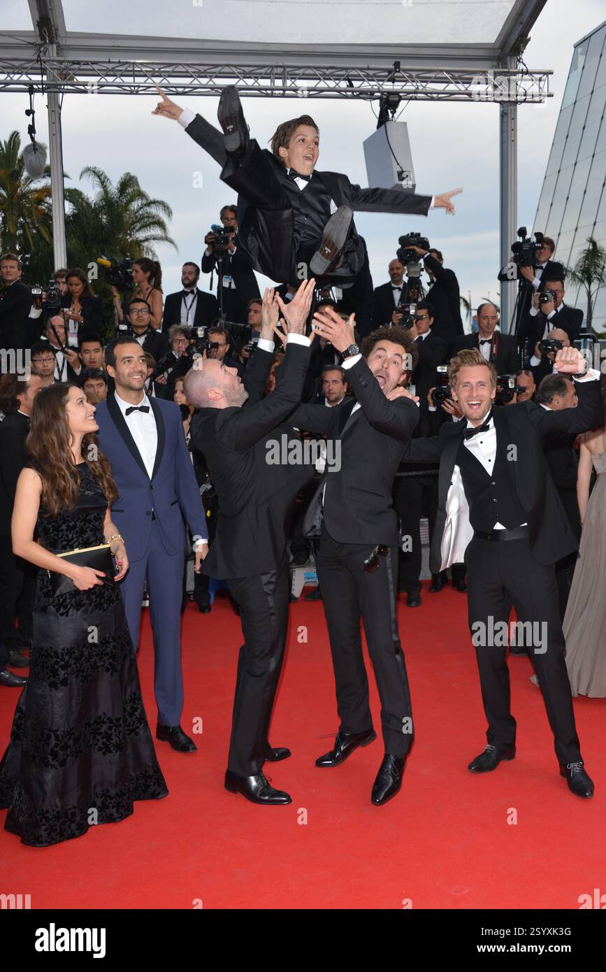 CANNES, FRANCE - MAY 16: CANNES, FRANCE - MAY 16: Tarek Boudali, Enzo ...