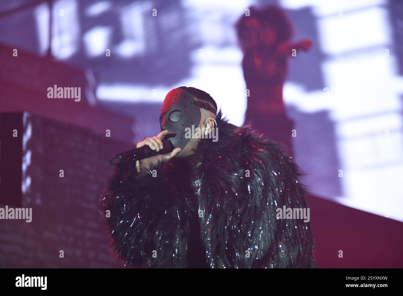 Padua, Italy - March 1, 2025: Italian singer Sfera Ebbasta performs ...